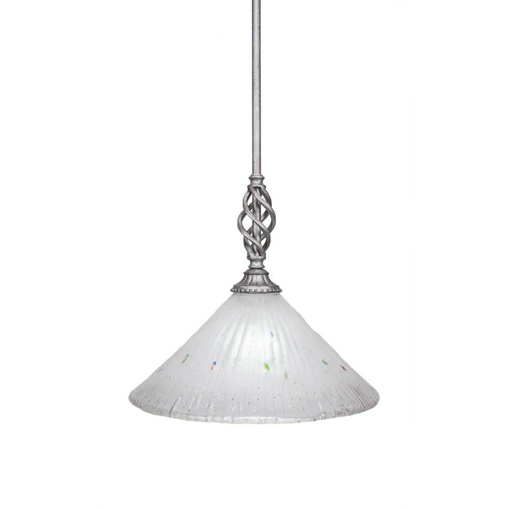 Bridgewater 100 W 1-Light Aged Silver Standard Mini Pendant Light with ...