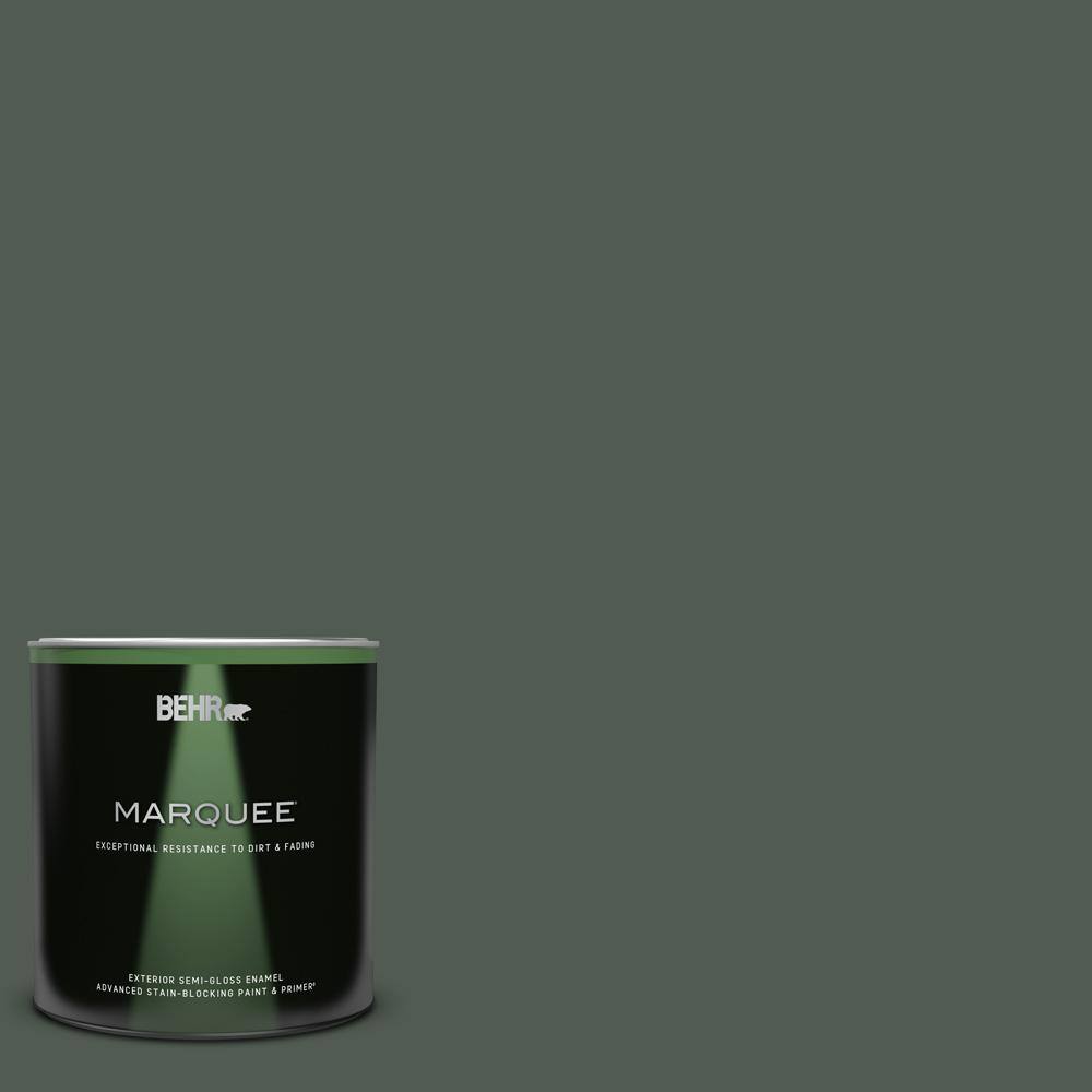 BEHR MARQUEE 1 qt. #N420-7 Alpine Trail Semi-Gloss Enamel Exterior ...