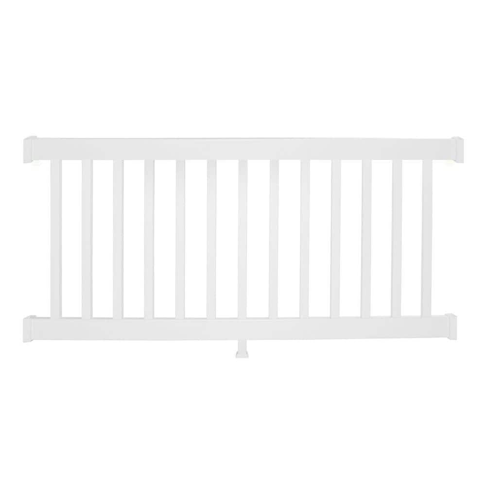Weatherables Walton 3 ft. H x 8 ft. W White Vinyl Railing Kit WWR ...