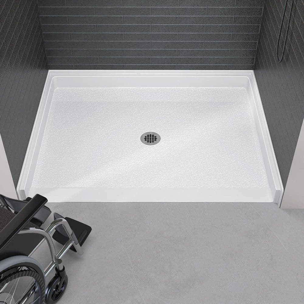 NTQ 48 in.L x 38 in.W Acrylic Single Threshold Shower Pan Alcove ...