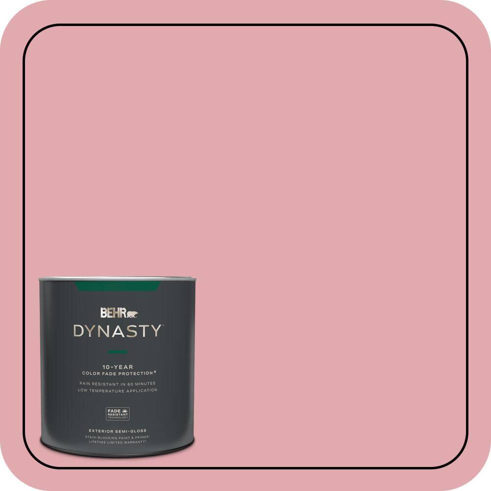 BEHR DYNASTY 1 qt. #130C-3 Raspberry Lemonade Semi-Gloss Enamel ...