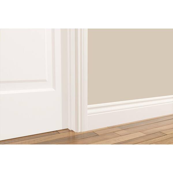 Alexandria Moulding 5 8 x 5.9 16 x 96inch U L MDF Primed Colonial Baseboard pack 4 Pack 05955 96096PK The Home Depot