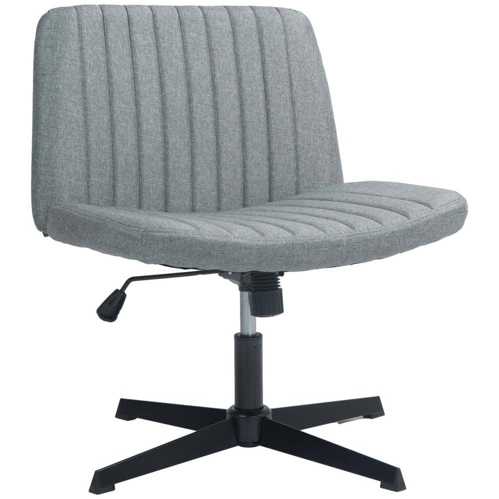 HOMCOM Polyester Rolling Home Office Desk Chair in Gray 921-710V00GY ...