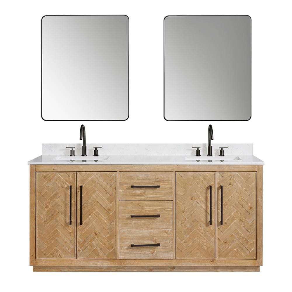 Altair Bellavia 72 in. W x 22 in. D x 34 in. H Double Sink Bath Vanity ...