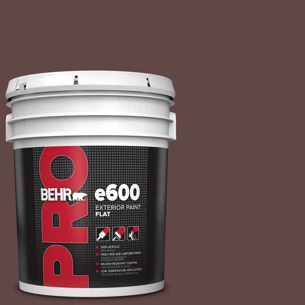 BEHR PRO 5 gal. #S-G-700 Wild Raisin Flat Exterior Paint PR61305 - The ...