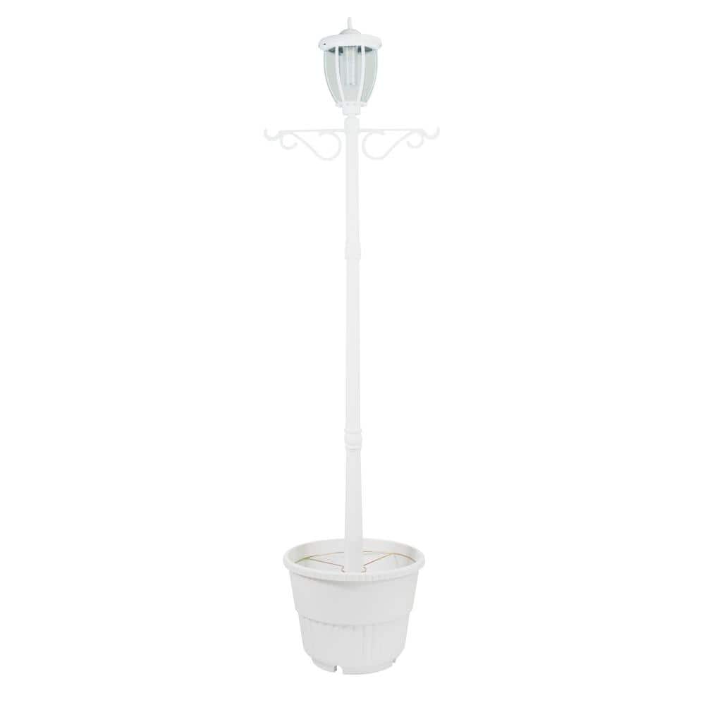 Sun-Ray Kenwick 1-Light Outdoor White Integrated LED Lamp Post and ...