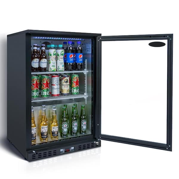 24 in. 4.9 cu.ft. Commercial Refrigerator in Stainless Steel with Glass ...