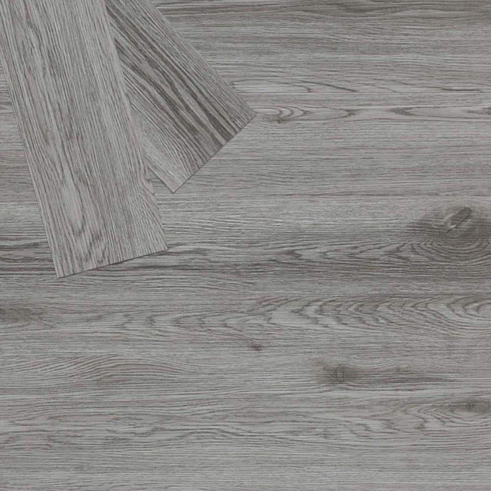 Jeedeson 12MIL 6 in. x 36 in. Peel and Stick Vinyl Floor Tile in Dark ...