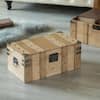 Natural Large Wooden Style Trunk with Handles QI004014.L - The Home Depot
