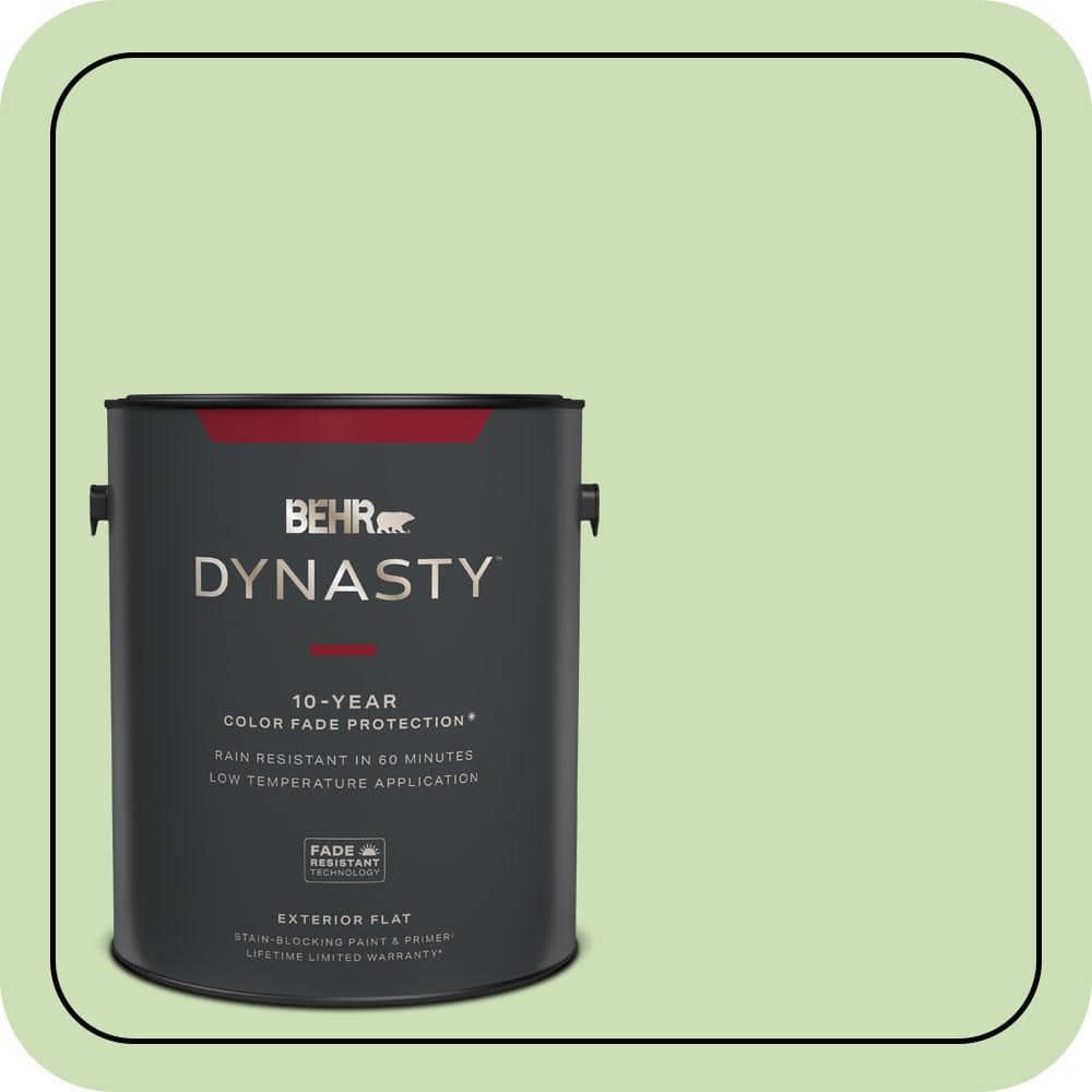 BEHR DYNASTY 1 gal. #430C-3 Peridot Flat Exterior Stain-Blocking Paint ...