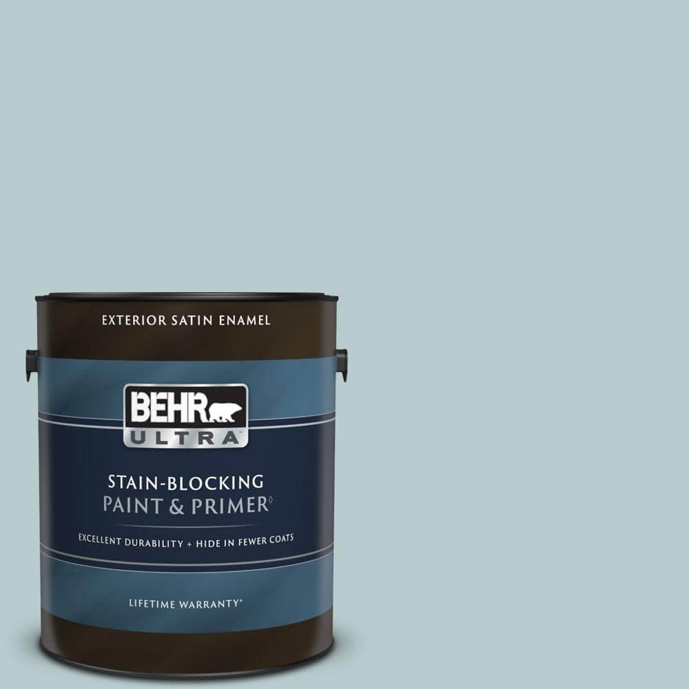 BEHR ULTRA 1 gal. #MQ3-54 Dayflower Satin Enamel Exterior Paint ...