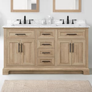 Home Decorators Collection Doveton 60 in. Double Sink Freestanding ...