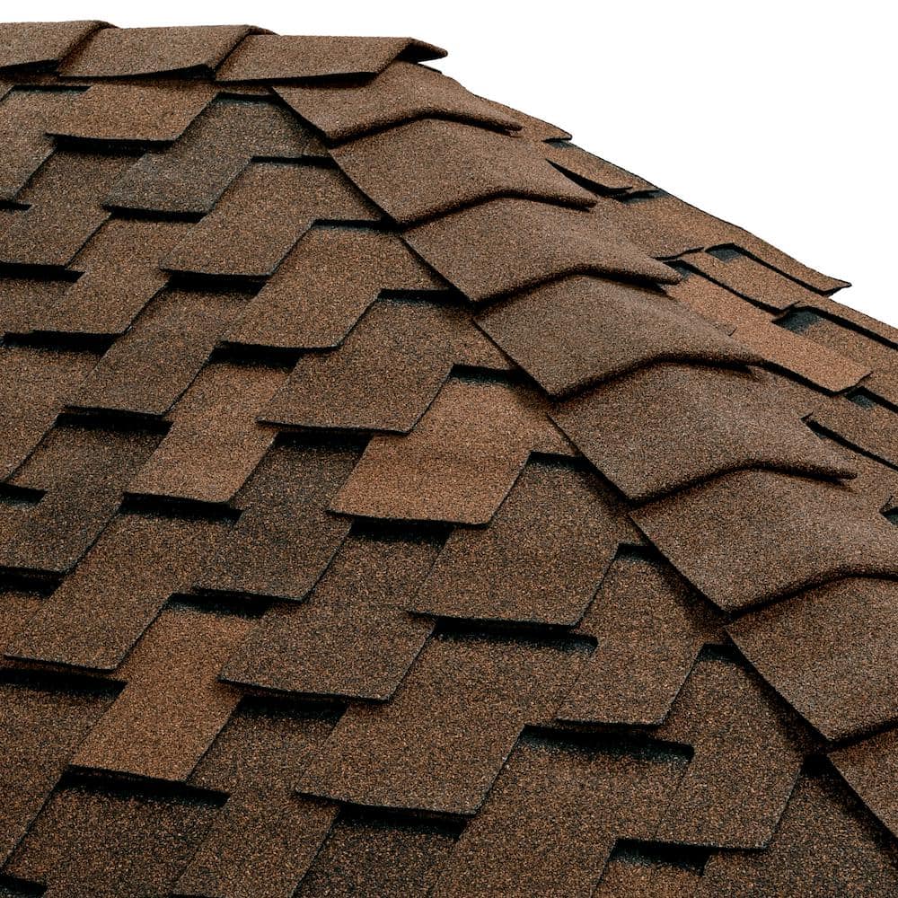 GAF TimberCrest 10 in. width Mesa Brown Bullnose Hip and Ridge Cap ...