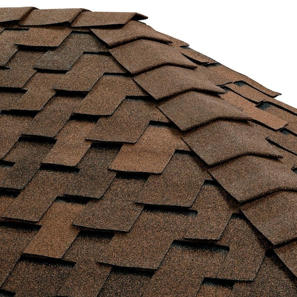 GAF TimberCrest 10 in. width Mesa Brown Bullnose Hip and Ridge Cap ...