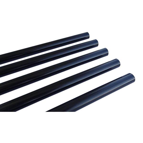 Veranda 30 in. x 3/4 in. Black Aluminum Round Baluster (10-Pack ...