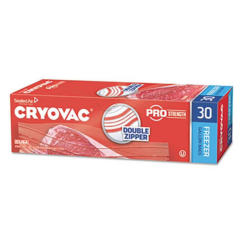 Cryovac Pro-Strength Double Zipper Plastic Resealable 1 Gal. Freezer ...