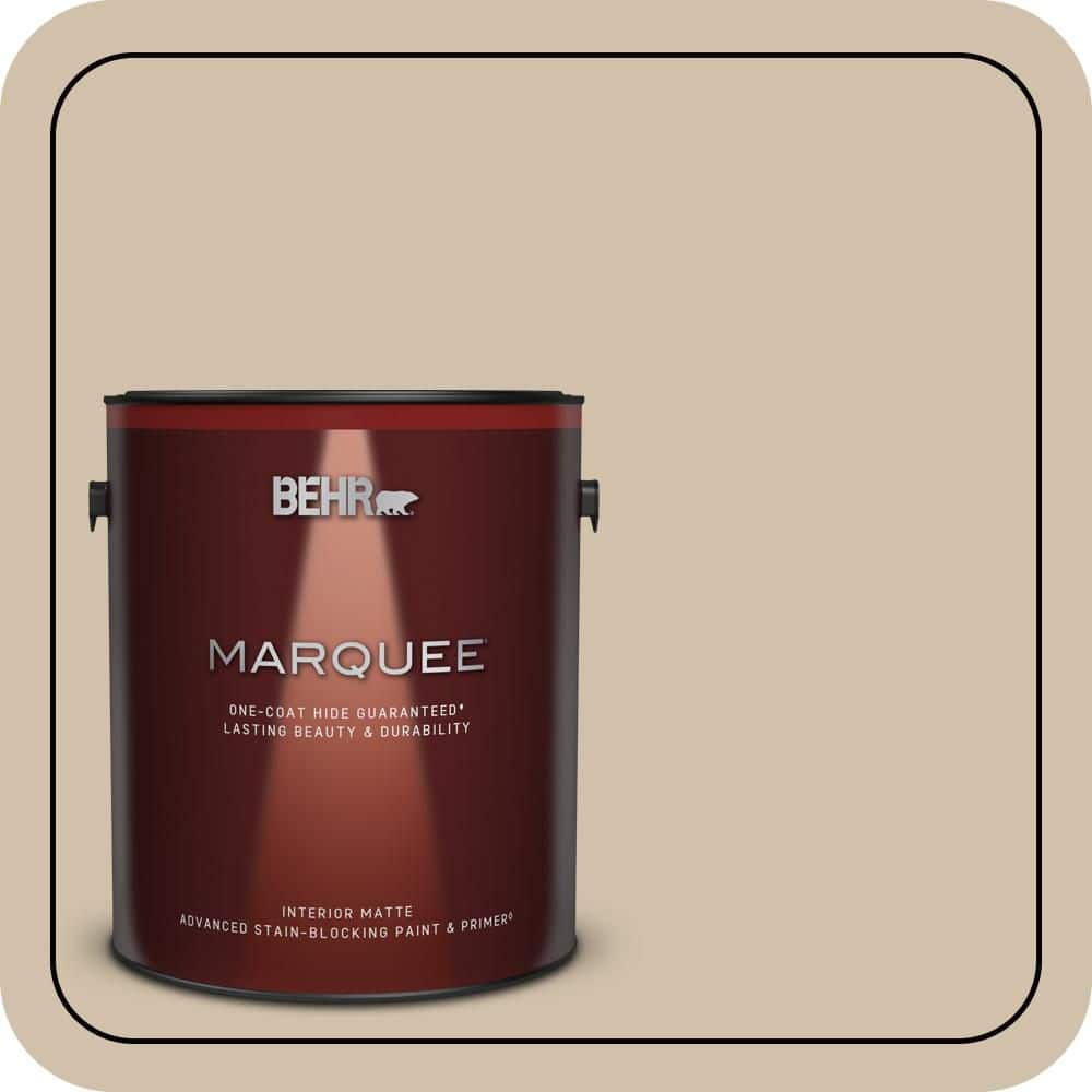 BEHR MARQUEE 1 gal. #PPF-32 Light Rattan Matte Interior Paint & Primer ...