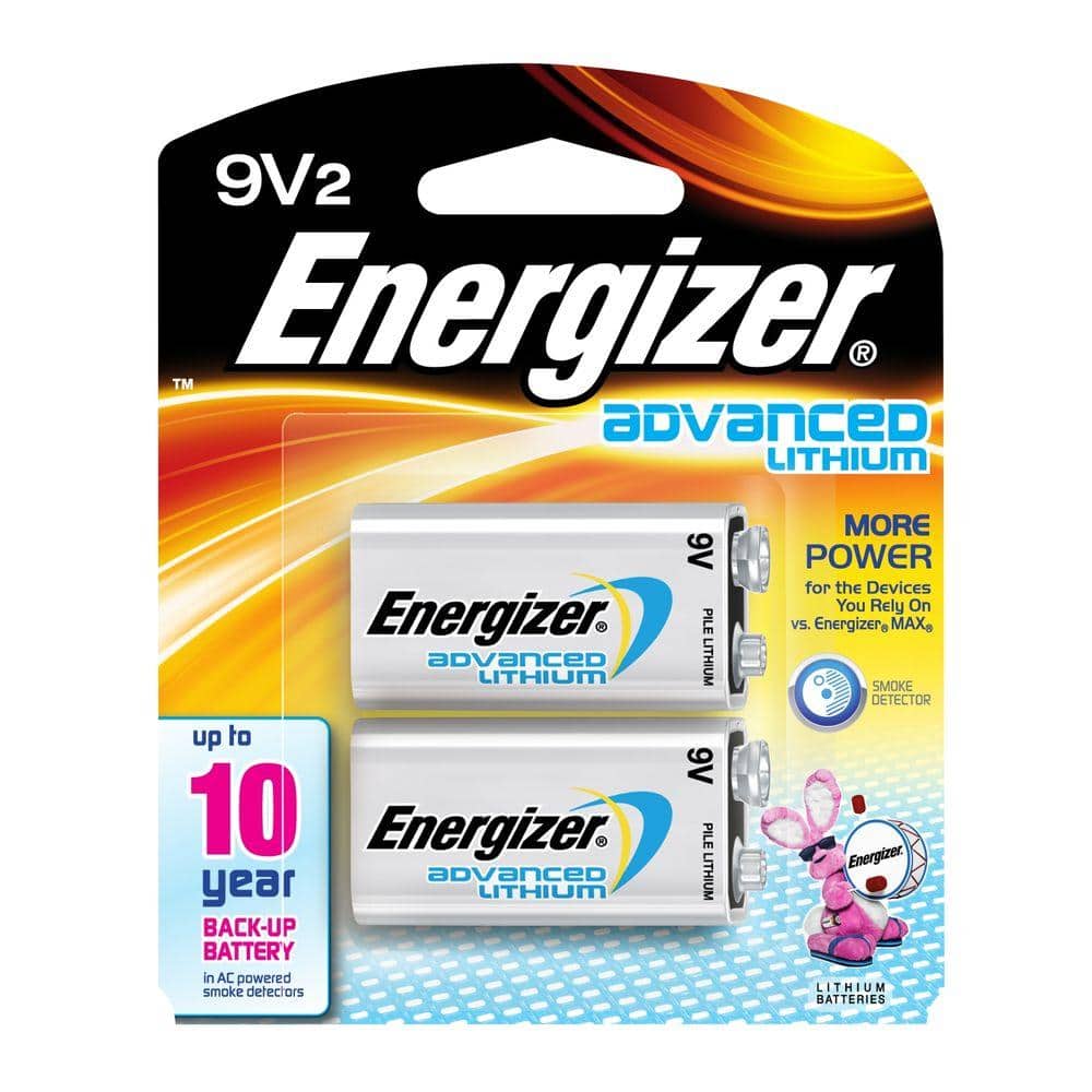 Energizer 9-Volt Advanced Lithium Battery (2-Pack) LA522SBP2 - The Home ...