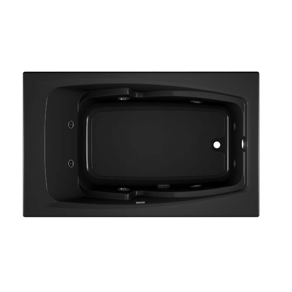 JACUZZI CETRA 60 in. x 36 in. Rectangular Whirlpool Bathtub with Right ...