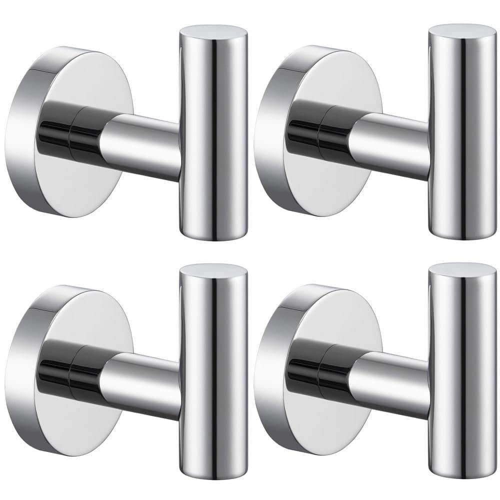 ruiling J-Hook Robe/Towel Hook in Polished Chrome (4 pack) ATK-204-2PC ...