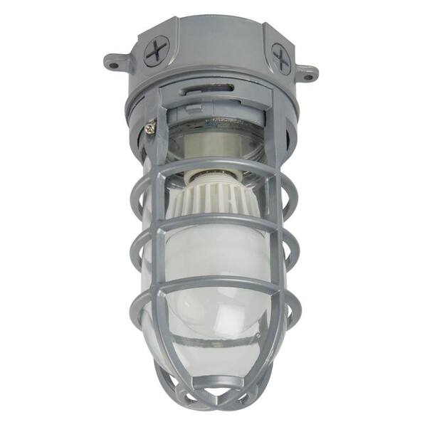 Lithonia Lighting 1-Light Grey Outdoor LED Ceiling/Hanging Vapor Light ...