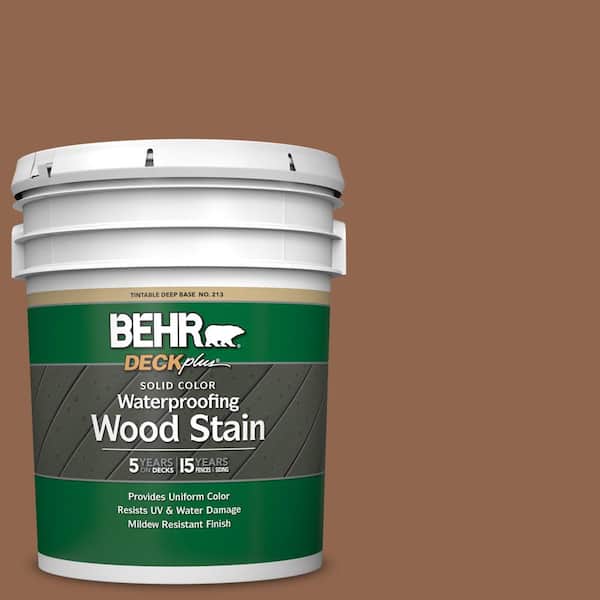 BEHR DECKplus 5 gal. #PPU4-01 Caramel Swirl Solid Color Waterproofing ...