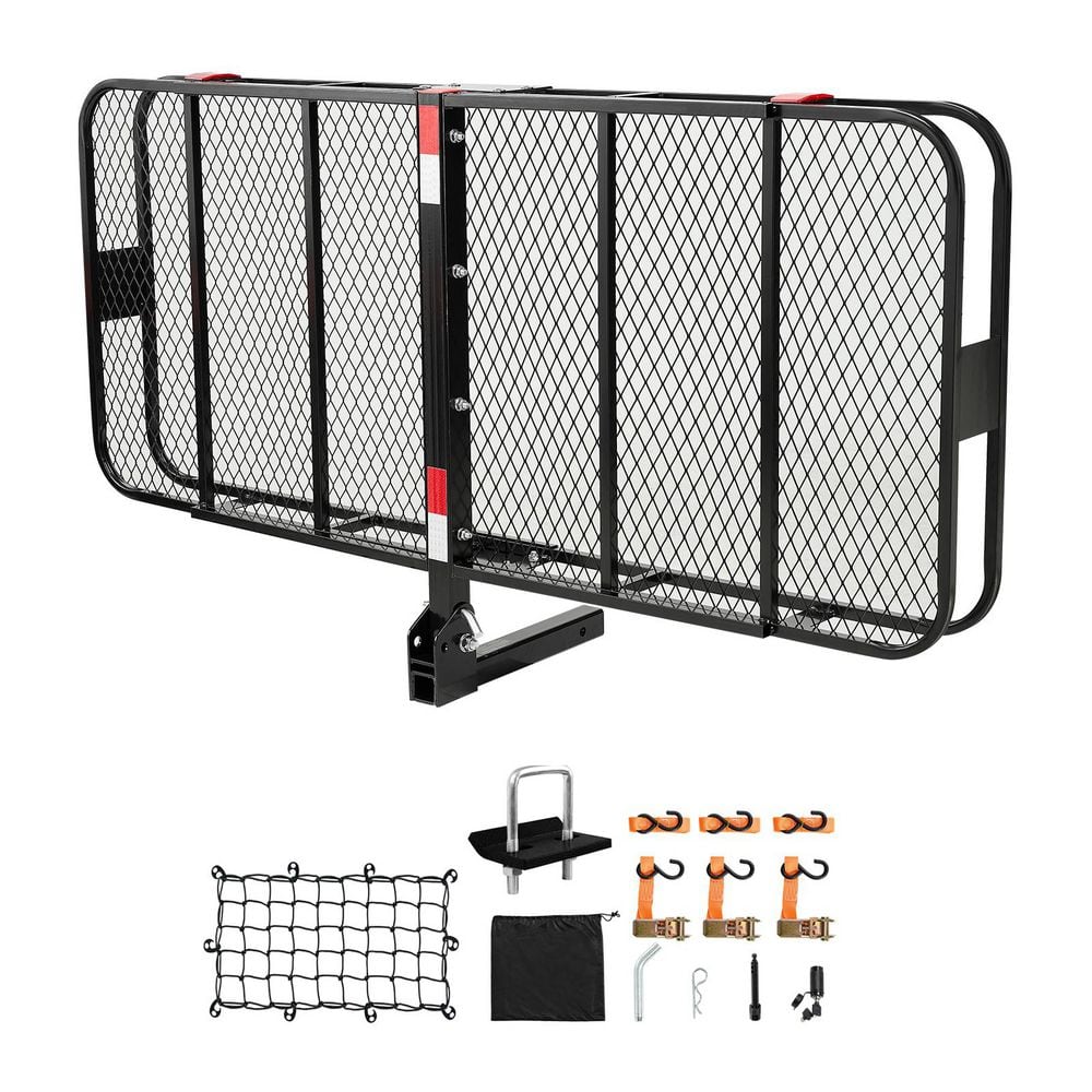 SKYSHALO 70 x 30 x 6 in. Hitch Cargo Carrier Folding with Reflective ...