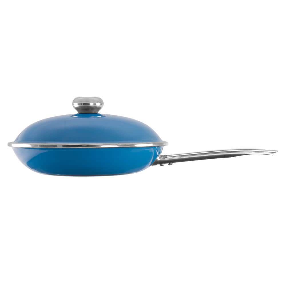 VITA 11 in. Enamel on Steel Skillet in Blue 62316 - The Home Depot