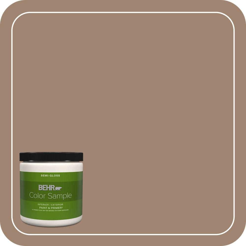 BEHR PREMIUM PLUS 8 oz. #ICC-71 Warm Nutmeg Semi-Gloss Interior ...