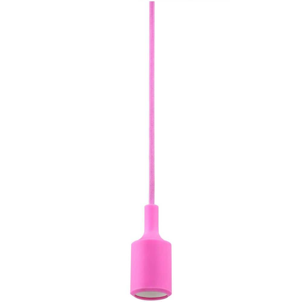 Sunlite 1-Light Pink Ceiling Mount Lamp Holder with Medium (E26) Base ...