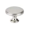 TOPEX Italian Designs Collection 1.37 in. Satin Nickel Cabinet Knob ...