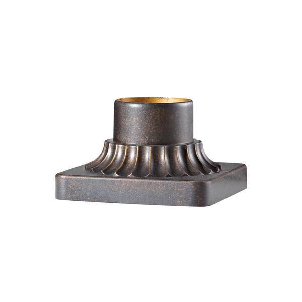 Generation Lighting 3 in. Patina Copper Outdoor Die-Cast Aluminum Pier ...