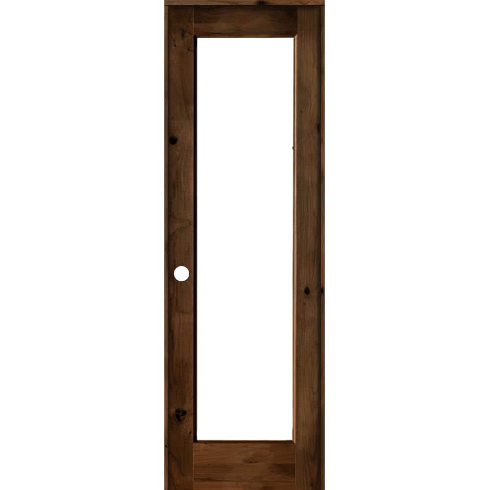 Krosswood Doors 30 in. x 96 in. Rustic Knotty Alder Right-Hand Full ...