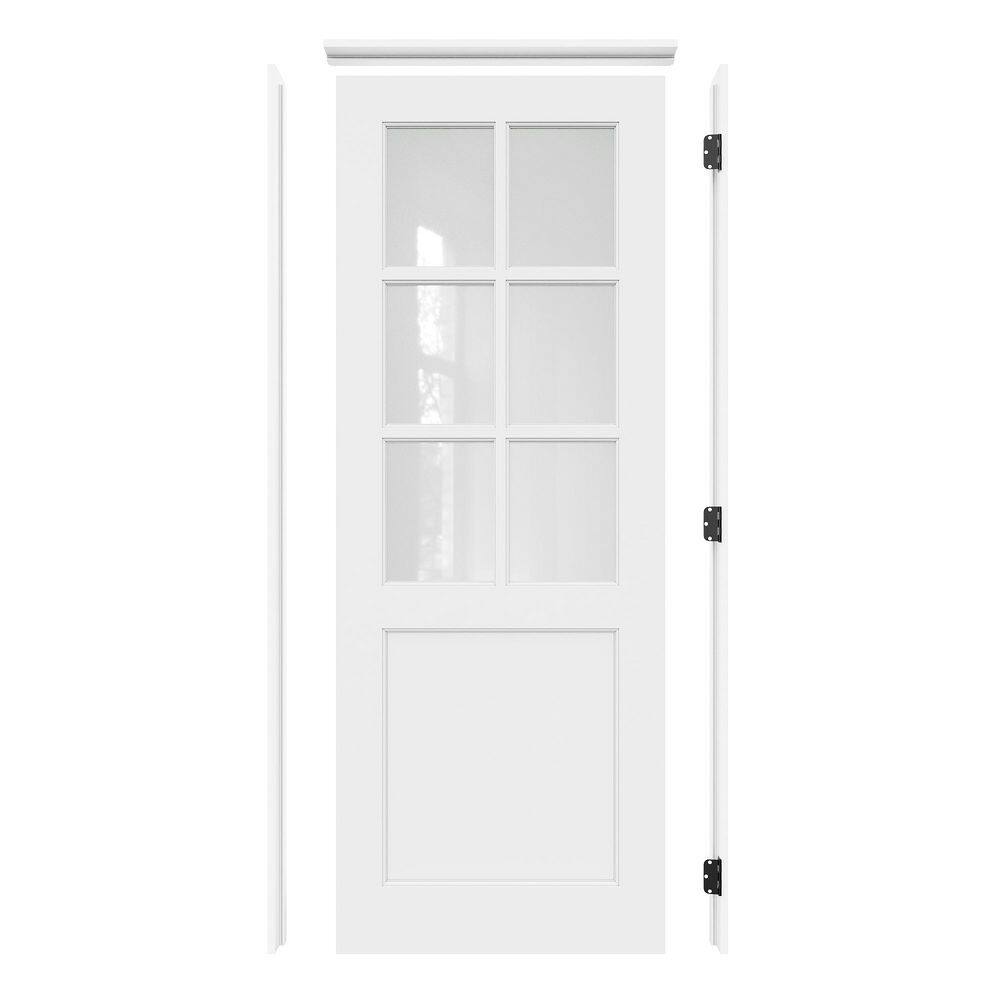 Reviews for ARK DESIGN 30 in. x 80 in. 6-Lite Frosted Glass Right White ...