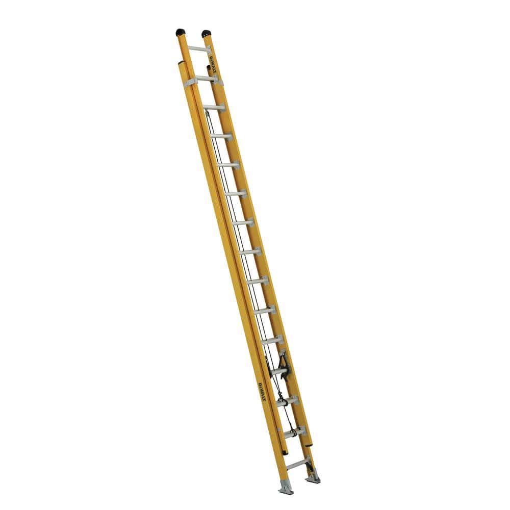 DEWALT 28 ft. Fiberglass Multi-Section Extension Ladder, ANSI, Type IAA ...