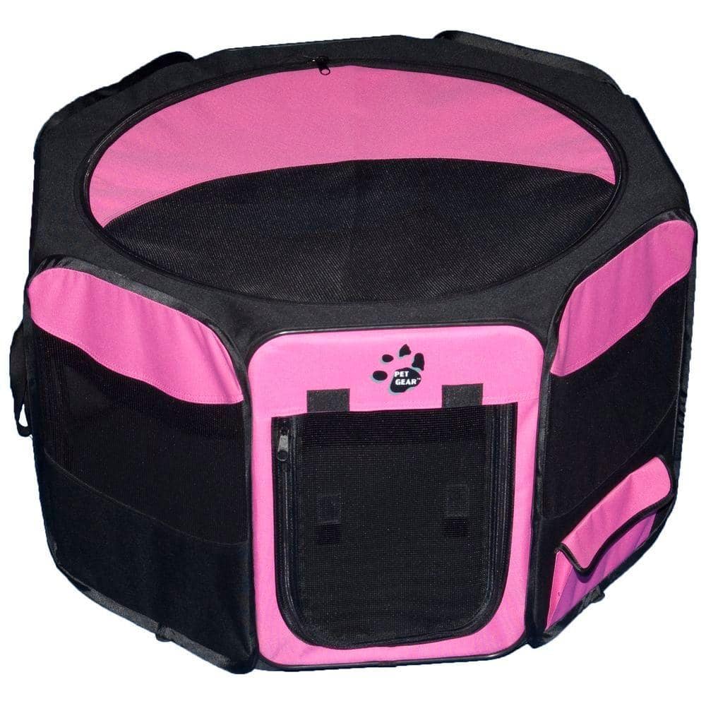Pet Gear 36 in. L x 36 in. W x 21 in. H Octagon Pet Pen with Removable ...
