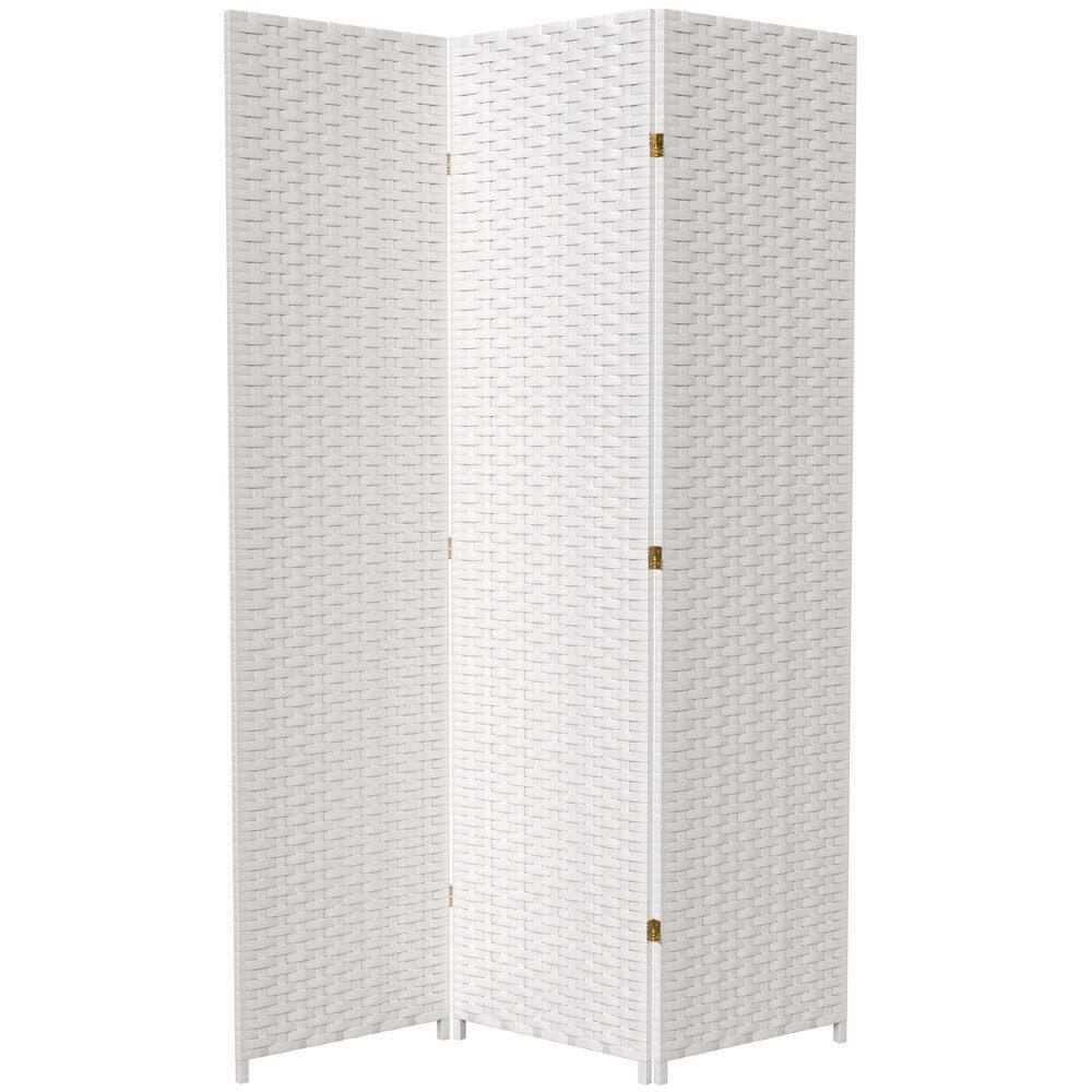 RED LANTERN 7 ft. White 3-Panel Room Divider SS7FIBER-WHT-3P - The Home ...