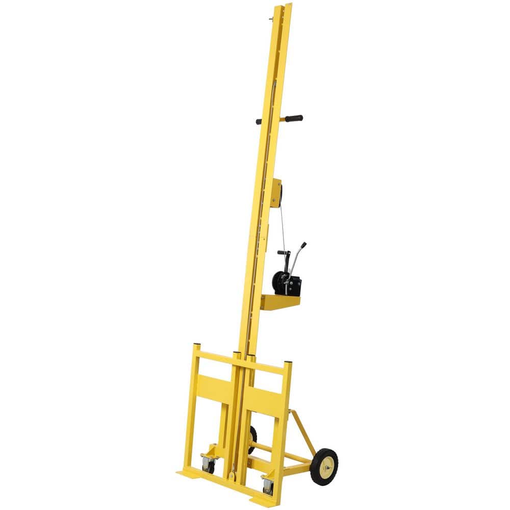 Tidoin 8 ft. Yellow Heavy Duty Drywall Panel Hoist with 150 lbs. Load ...
