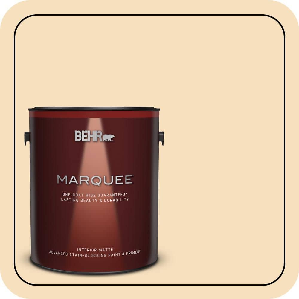 BEHR MARQUEE 1 gal. #310E-2 Stable Hay Matte Interior Paint & Primer ...