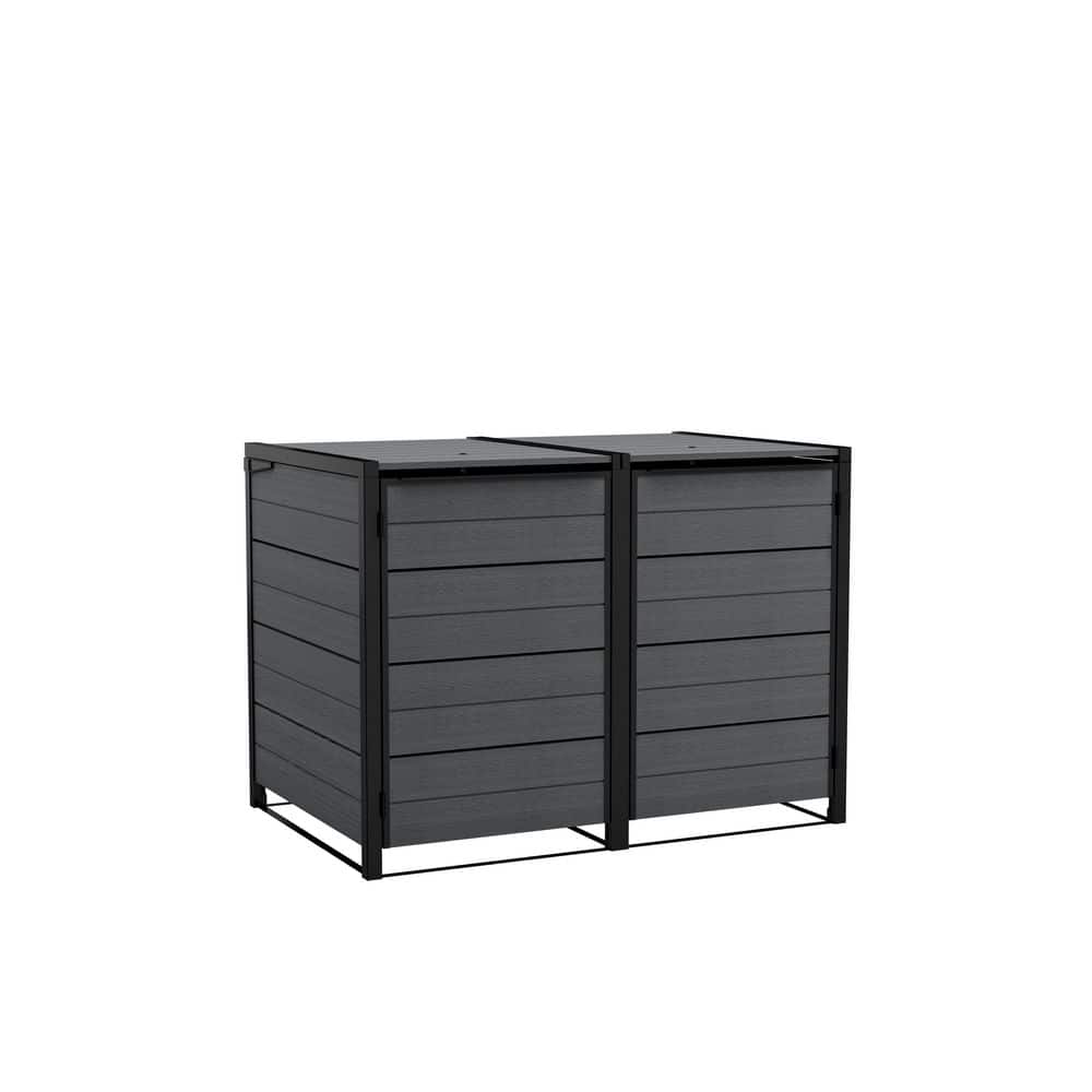 Keter Hide Away 4 ft. W x 6 ft. D Resin Shed (24 sq. ft. ) Grey 262158 ...
