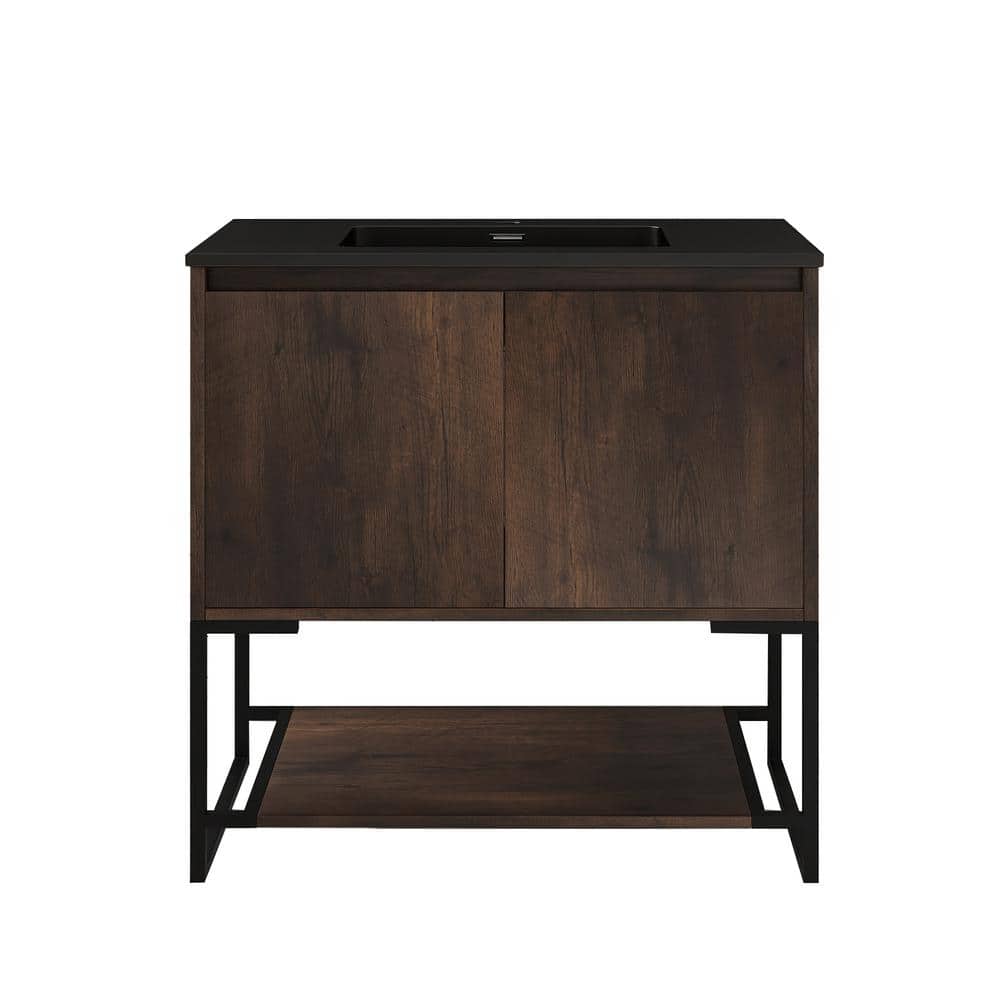 JimsMaison Allen 36 in. W x 19 in. D x 34 in. H Freestanding Bath ...