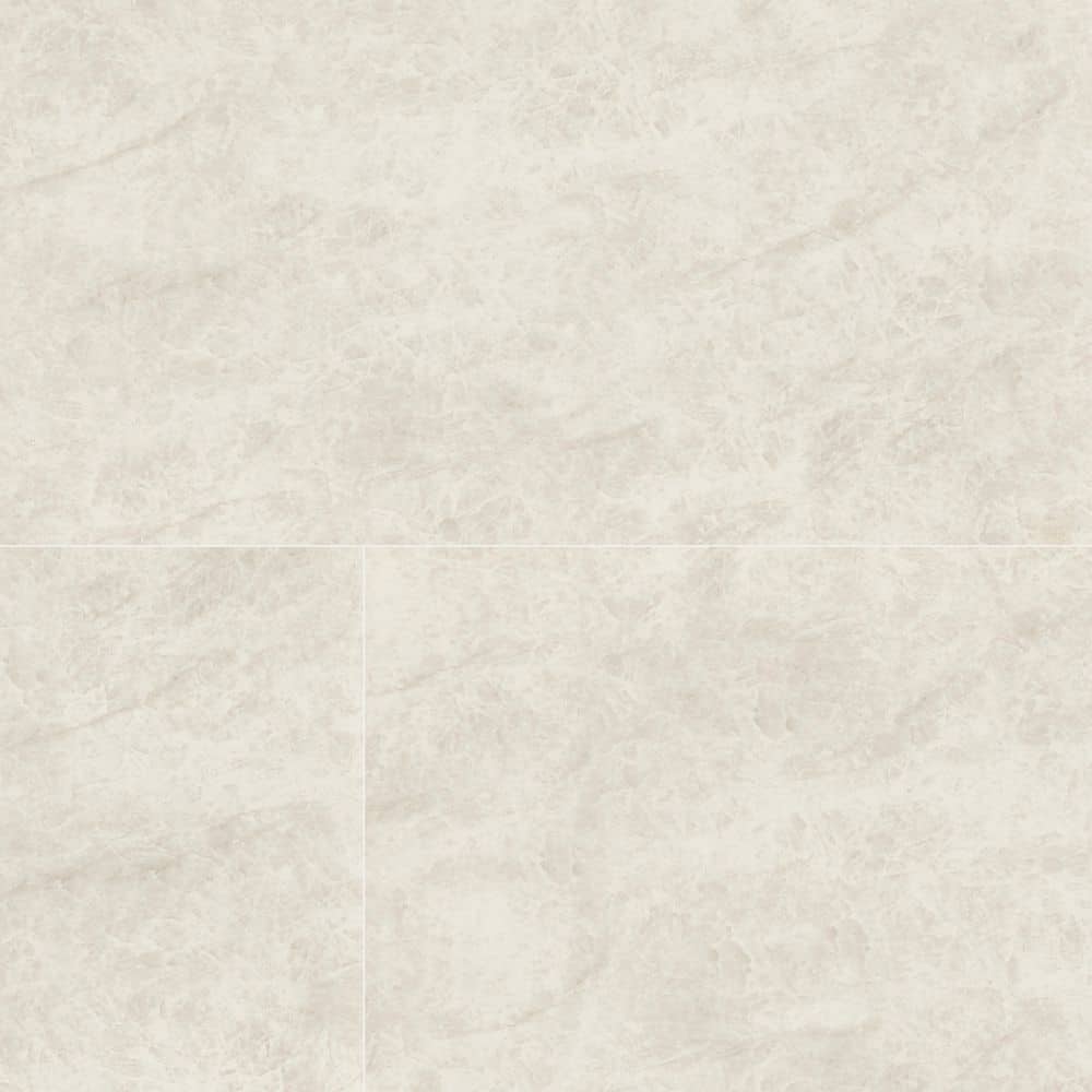 MSI Taj Bianco Rectangle 24 in. x 48 in. Polished White-Cool Porcelain ...