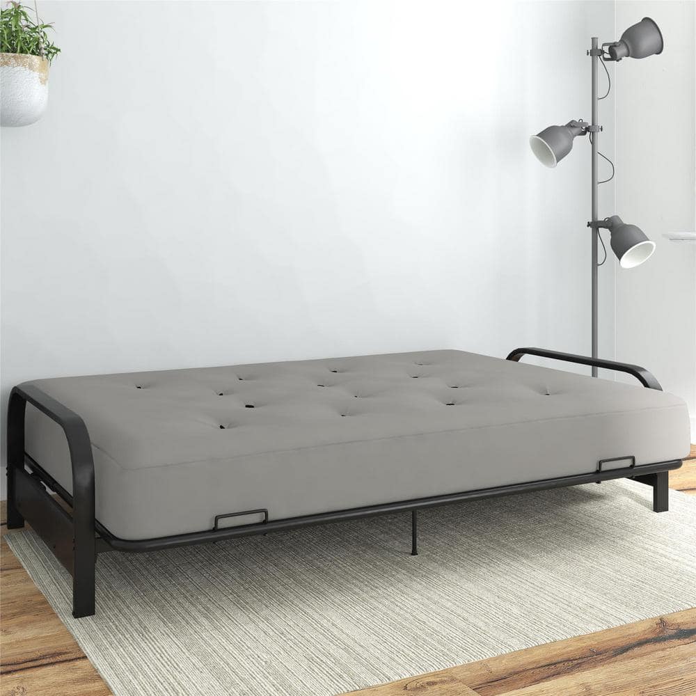 REALROOMS Cozey 8 in. Spring Coil Futon Mattress, Microfiber, Full ...