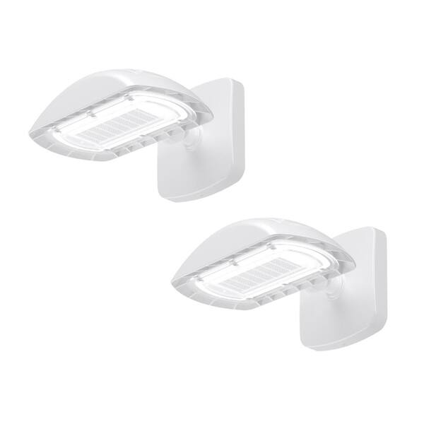 PROBRITE 200-Watt Equivalent White Integrated Outdoor LED Flood Light ...