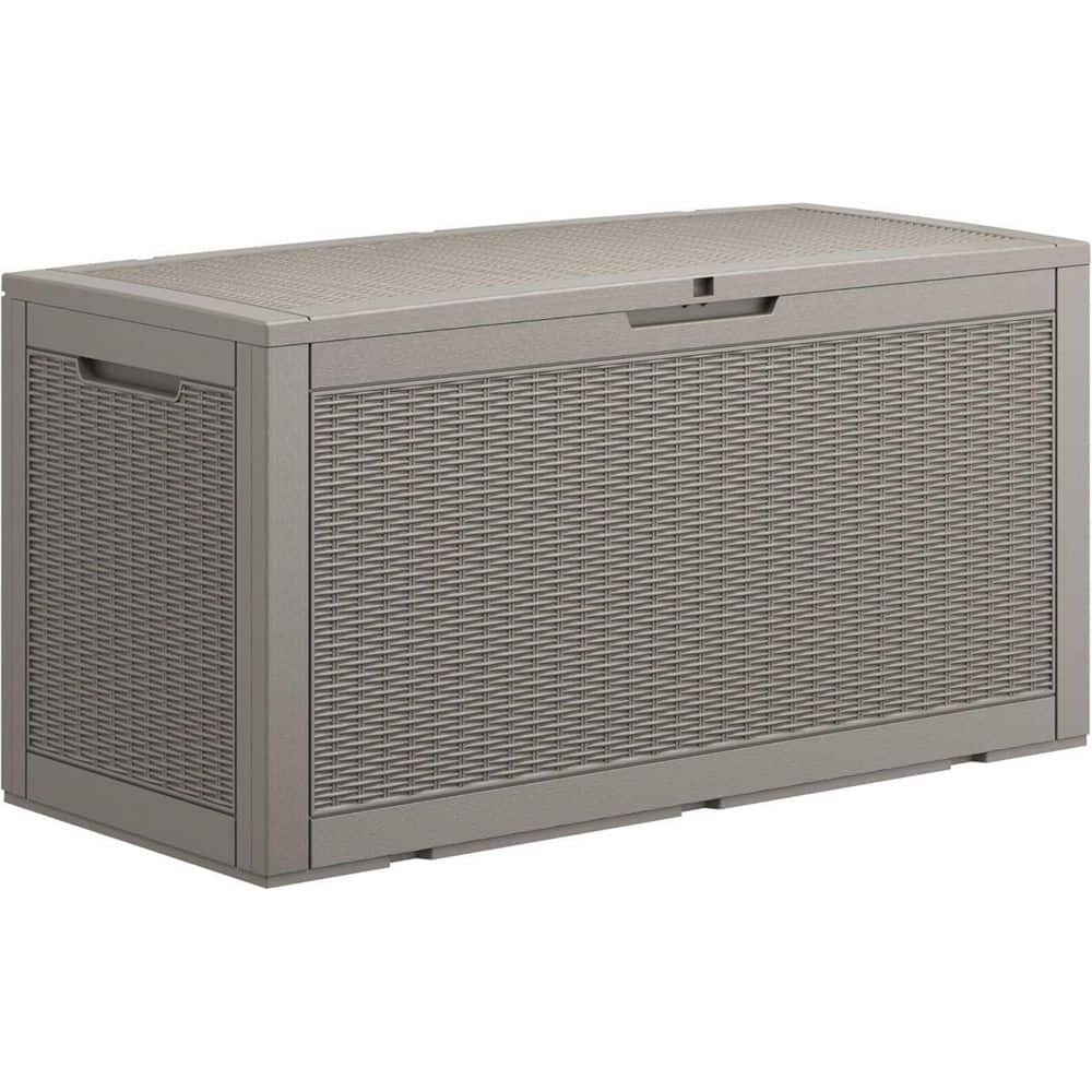 Lycvki 660 lbs. Weight Capacity 100 Gal. Brown Resin Outdoor waterproof ...