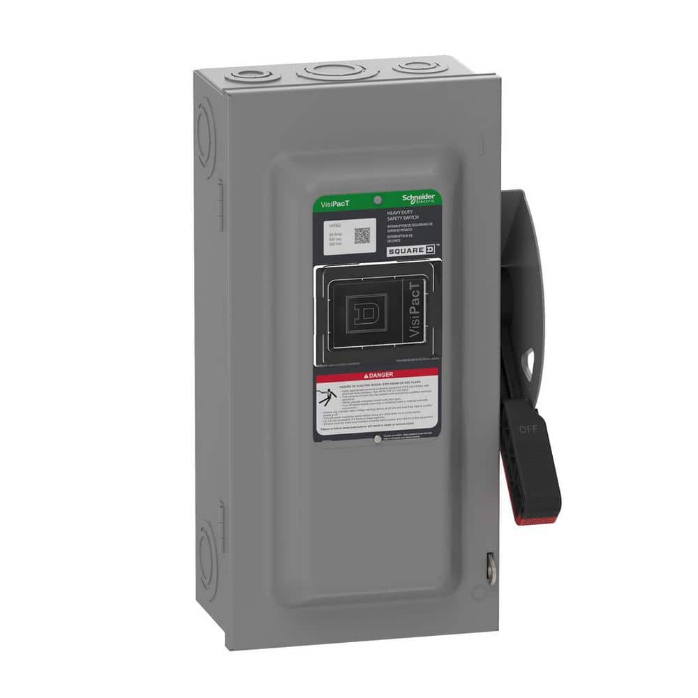 Square D VisiPacT 60 AMP 600-Volt 3-Pole Fusible Heavy-Duty Single ...