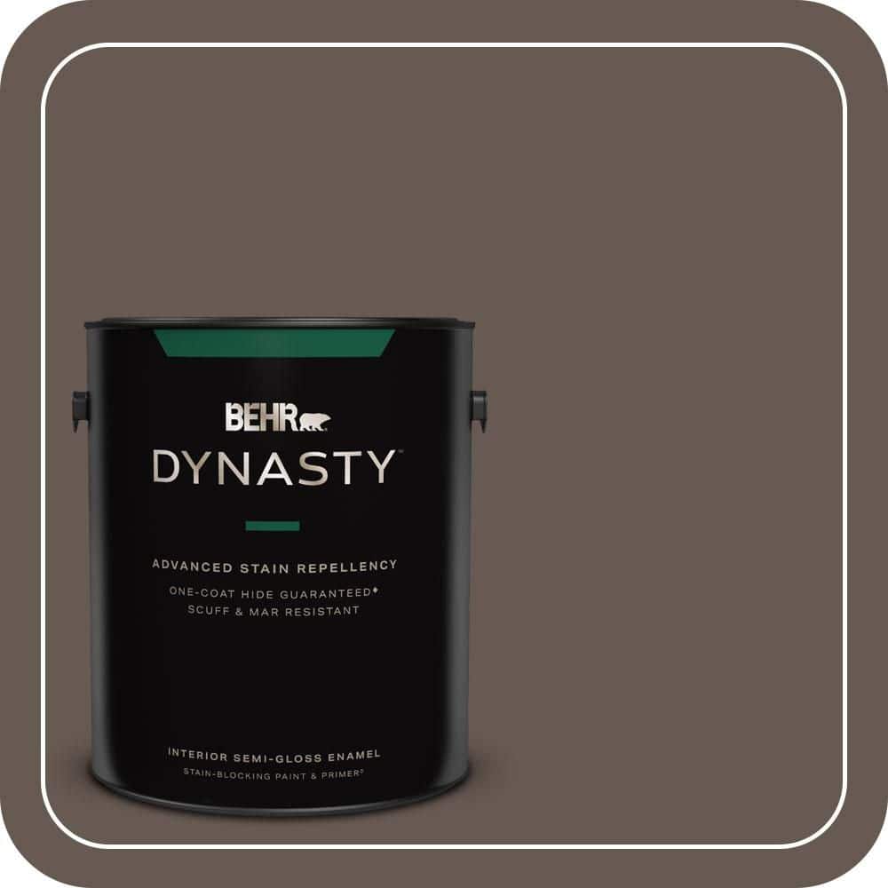 BEHR DYNASTY 1 gal. #N200-7 Underground One-Coat Hide Semi-Gloss Enamel ...