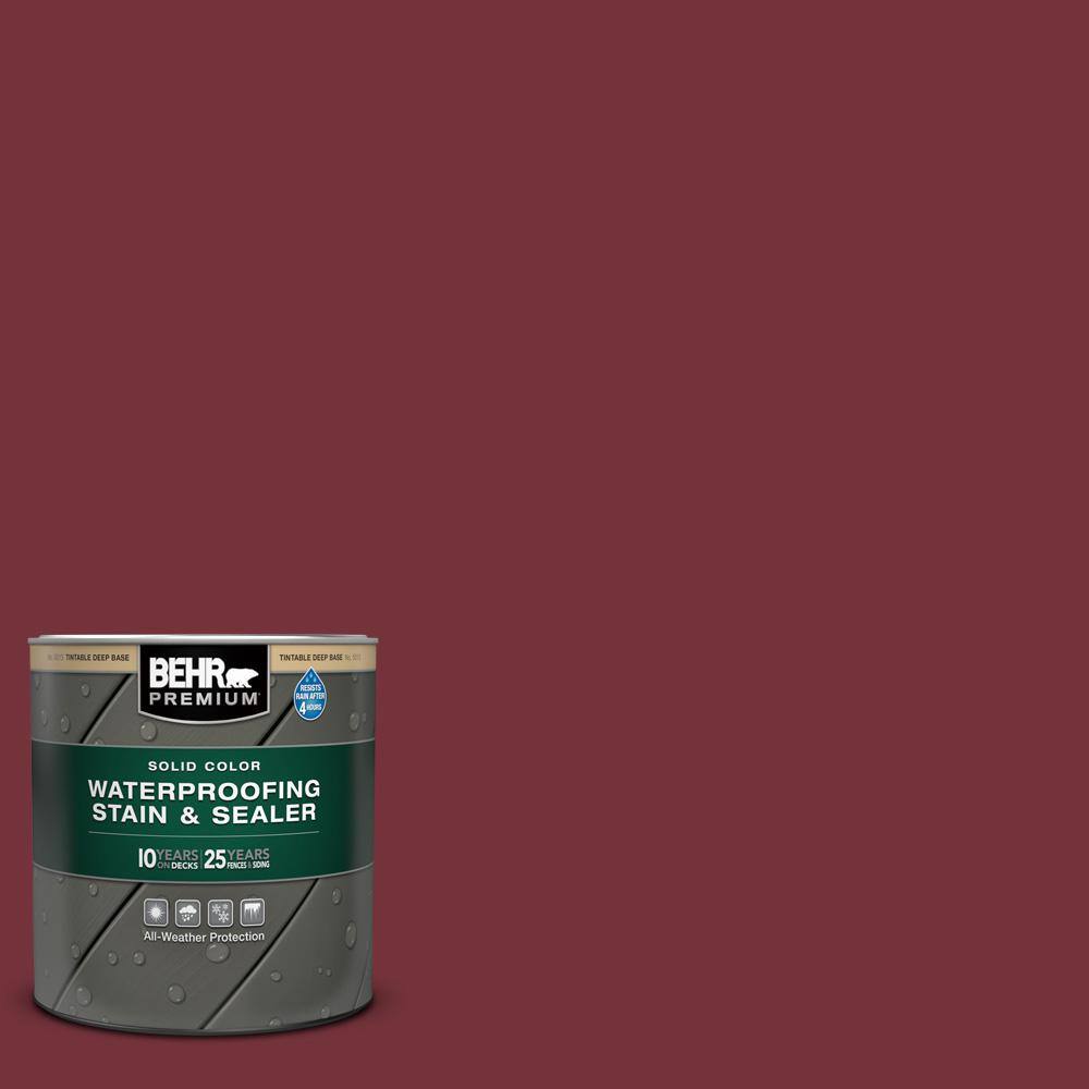 BEHR PREMIUM 1 qt. #PPF-01 Tile Red Solid Color Waterproofing Exterior ...