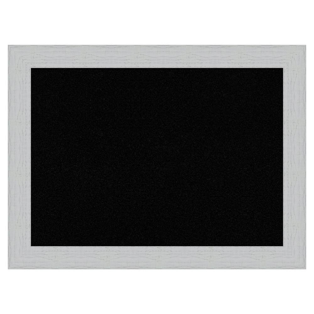 Amanti Art Shiplap White Wood Framed Black Corkboard 32 in. x 24 in ...