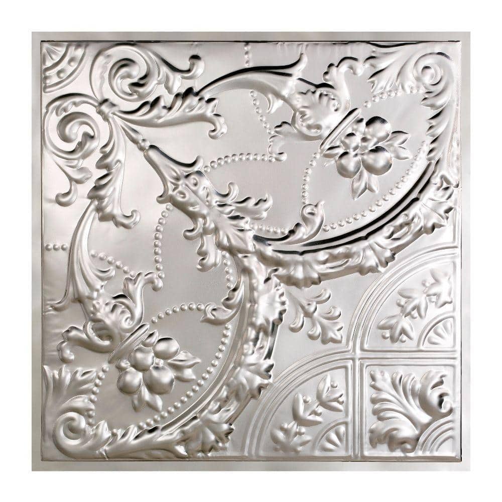 Great Lakes Tin Saginaw 2 ft. x 2 ft. Lay-in Tin Ceiling Tile in ...